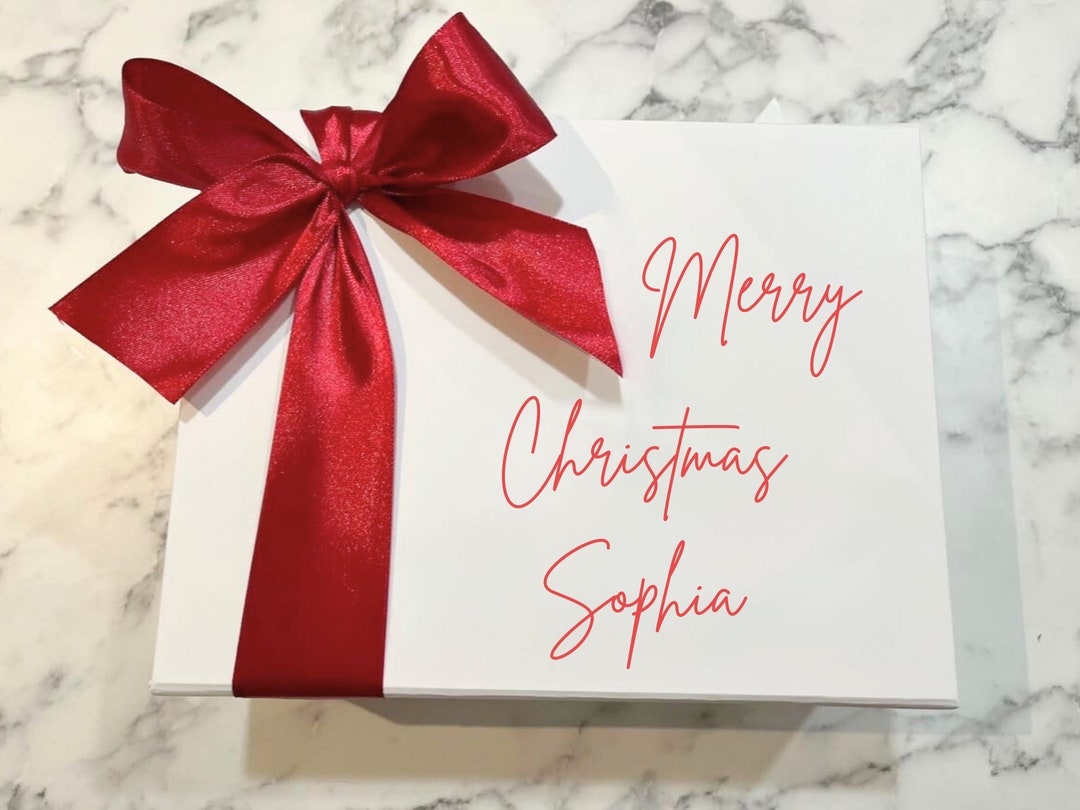 Personalised Large Deep Magnetic Gift Box. Personal Christmas Message ...