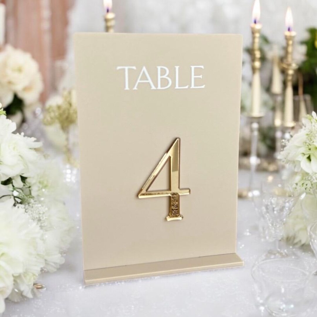 Acrylic Table Signs, Acrylic Wedding Signs, 5x7 Arched Table Signs ...