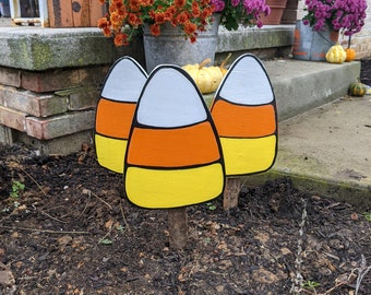 Candy Corn Stakes - Etsy
