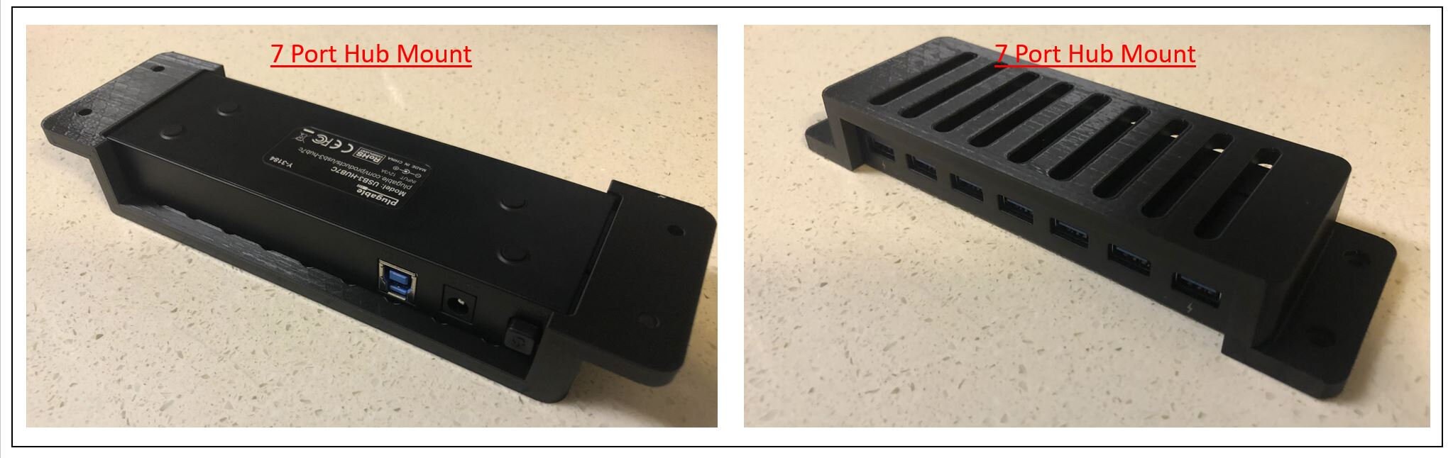 USB Hub Desk Mount 3D Printed - Etsy