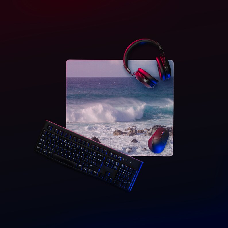 Water Desk Mat Featuring, Waves in Maui, Vibrant Large Mouse Pad - Etsy