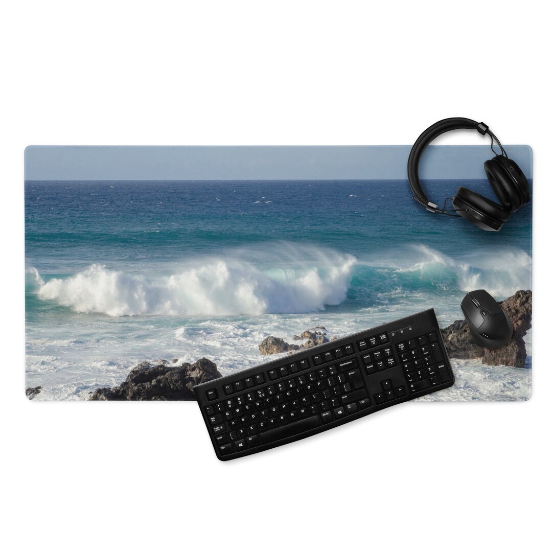 Water Desk Mat Featuring, Waves in Maui, Vibrant Large Mouse Pad - Etsy