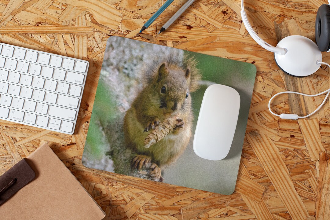 Animal Mouse Pad | Cute Desk Decor | Brown Squirrel | Squirrel Mouse ...