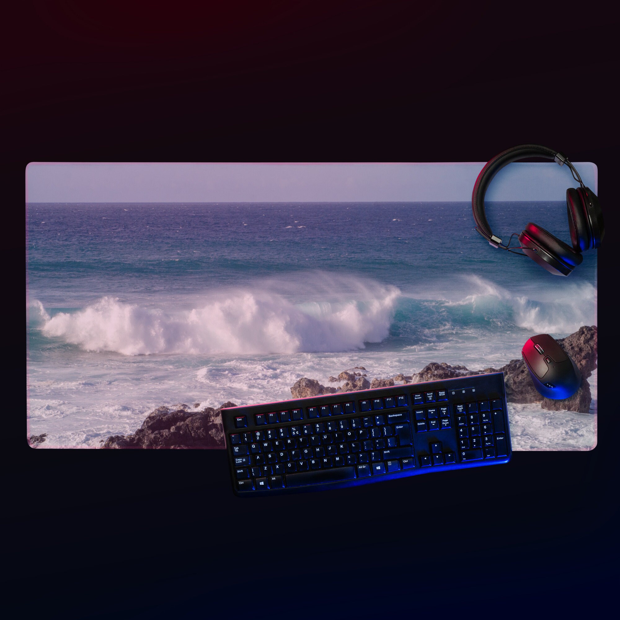 Water Desk Mat Featuring, Waves in Maui, Vibrant Large Mouse Pad - Etsy