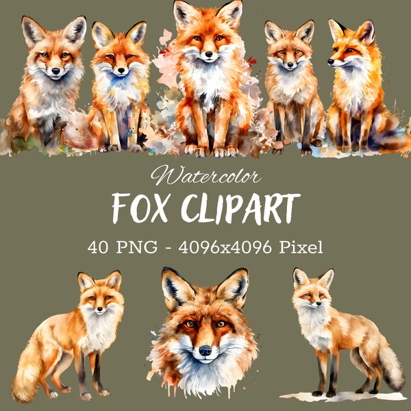 Fox Clipart - Etsy