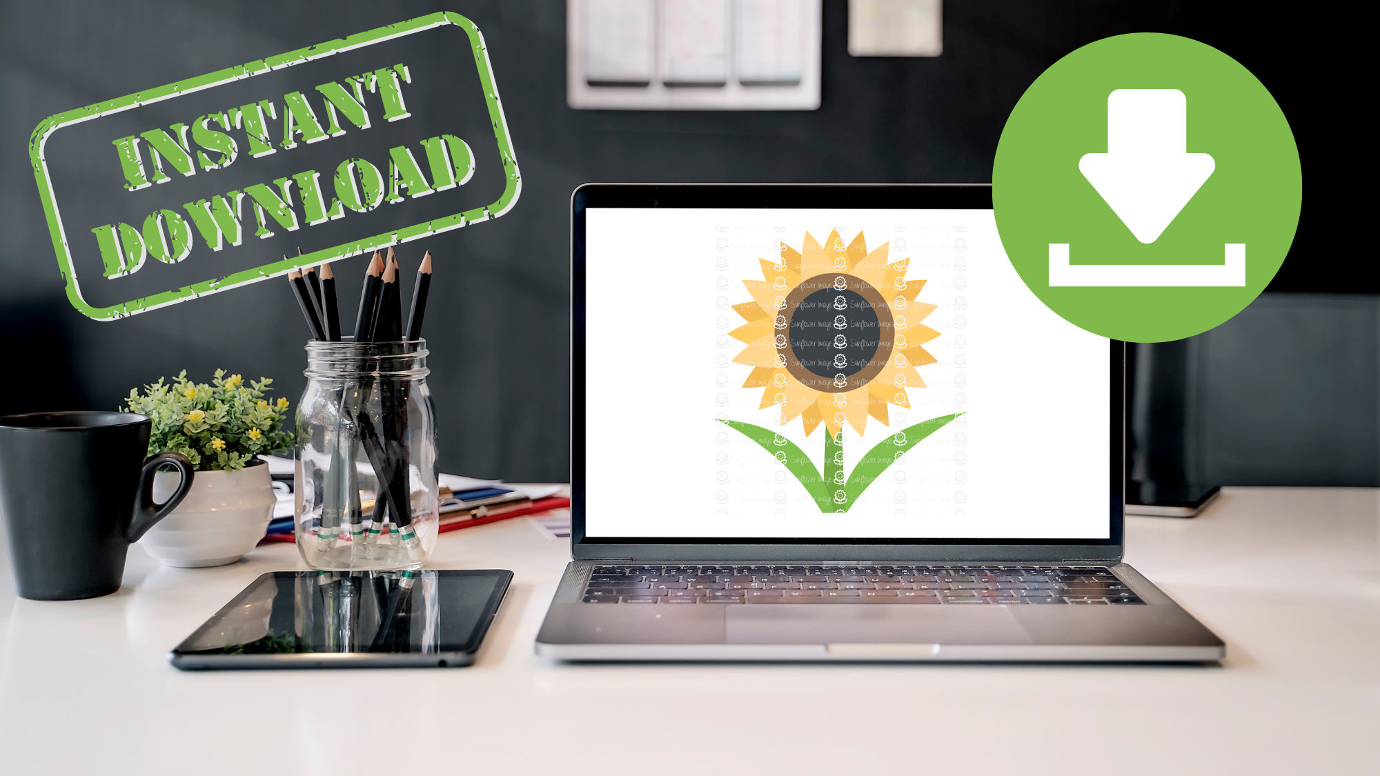 Sunflower Digital Download - Etsy