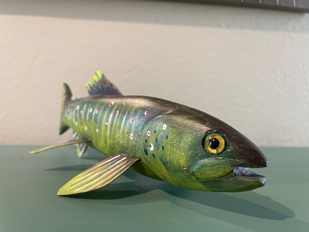 Hand Carved Wooden Fish Decoy Croatian Softmouth Trout - Etsy