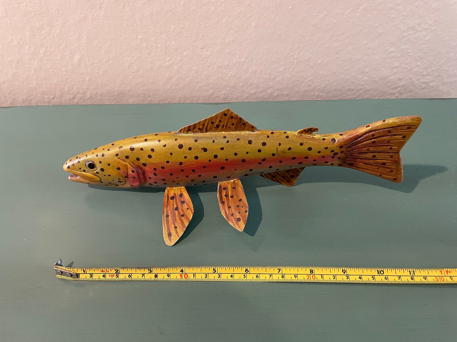 Hand Carved Wooden Fish Decoy Rainbow Trout - Etsy