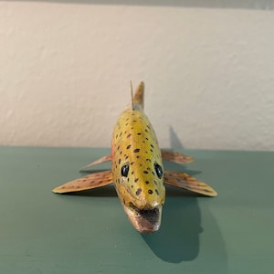 Hand Carved Wooden Fish Decoy Rainbow Trout - Etsy