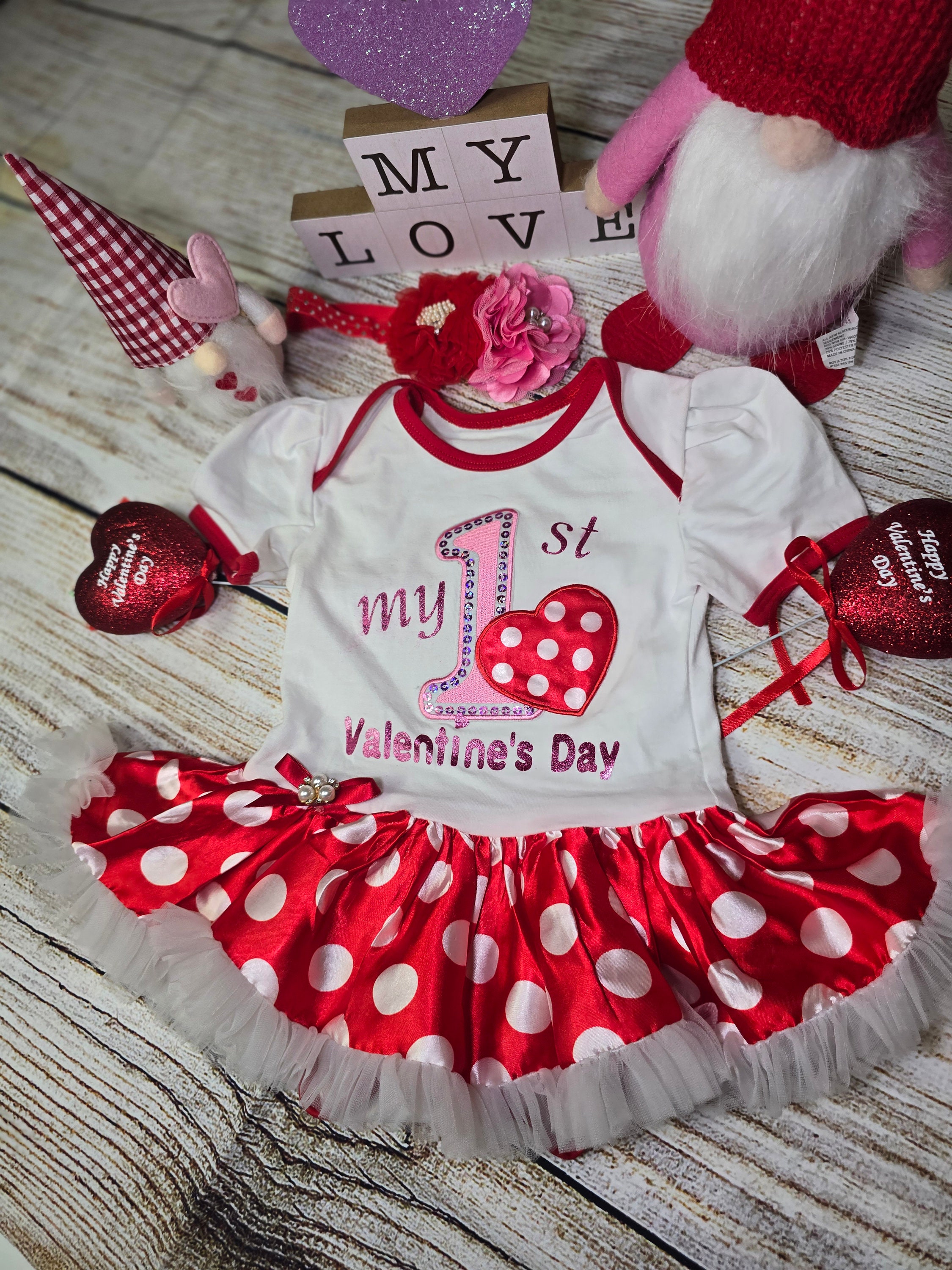 Let's Celebrate Our Baby Valentines Day,baby Girl Gift Set,baby Girl ...