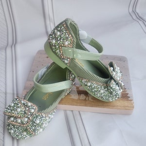 Girl Shoes Green Glitter, Party Toddler Girl Shoes, Flower Girl Shoes ...
