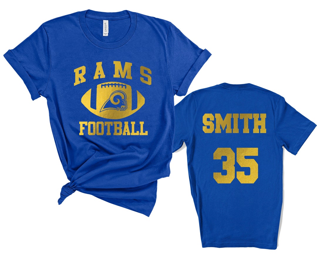Custom Personalized Mirrored Foil Rams Mascot Football Design - Etsy