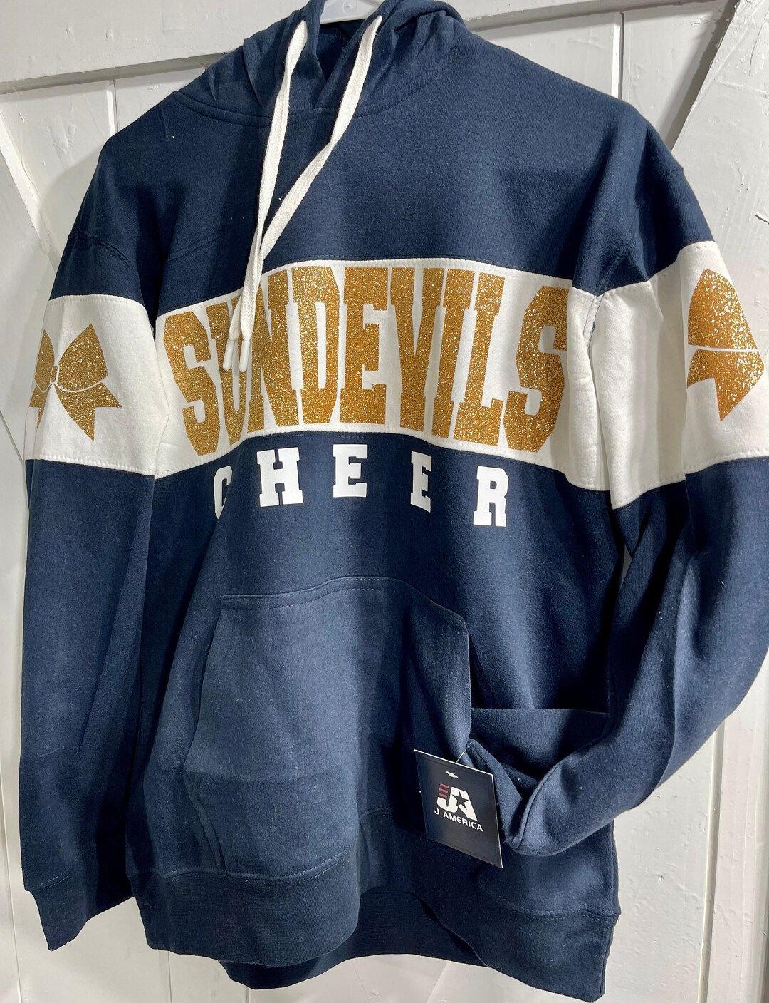 Custom Personalized Cheer Design J. America Varsity Fleece Colorblocked ...