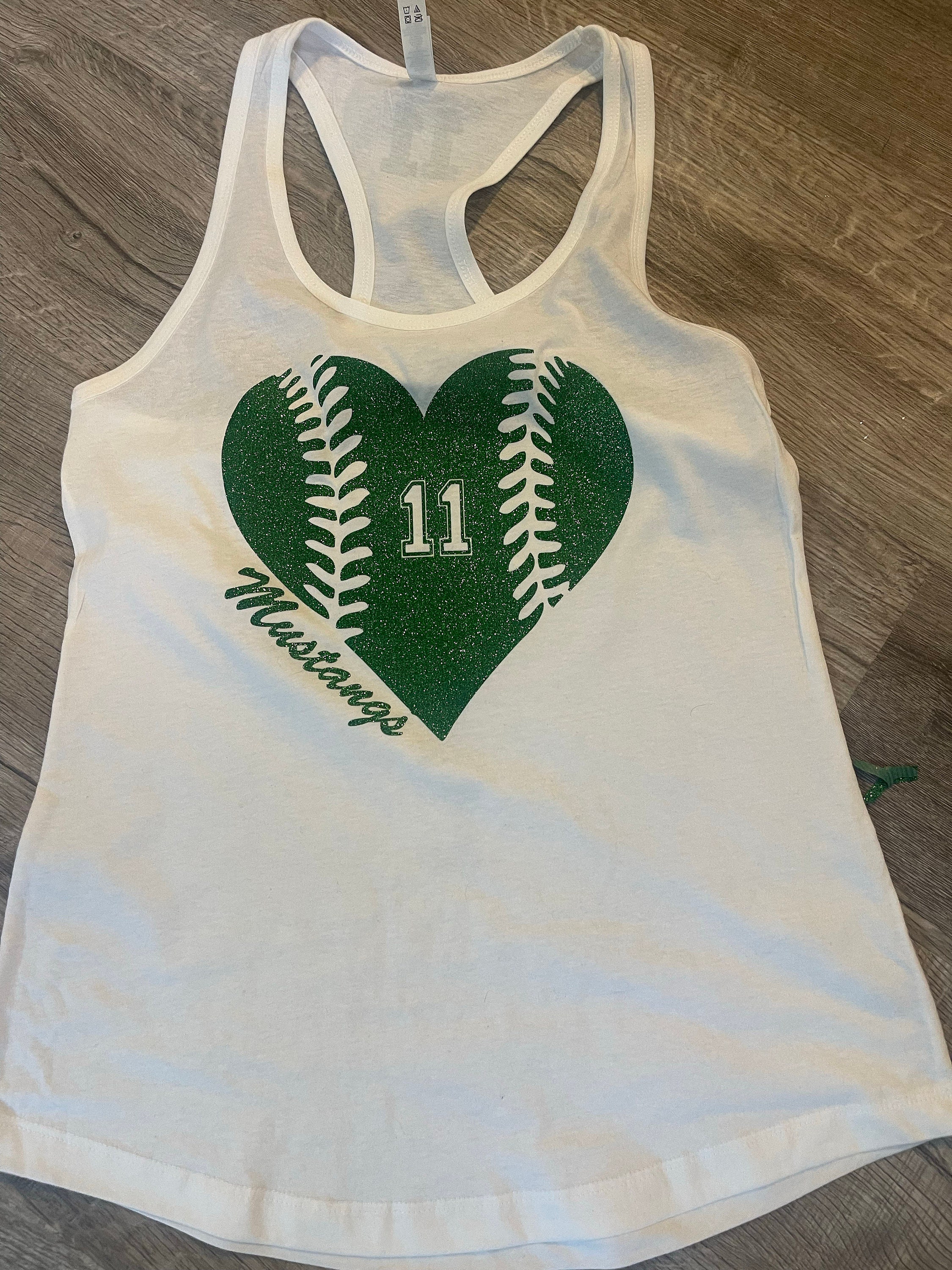 Custom Personalized Baseball Heart Next Level Women's - Etsy