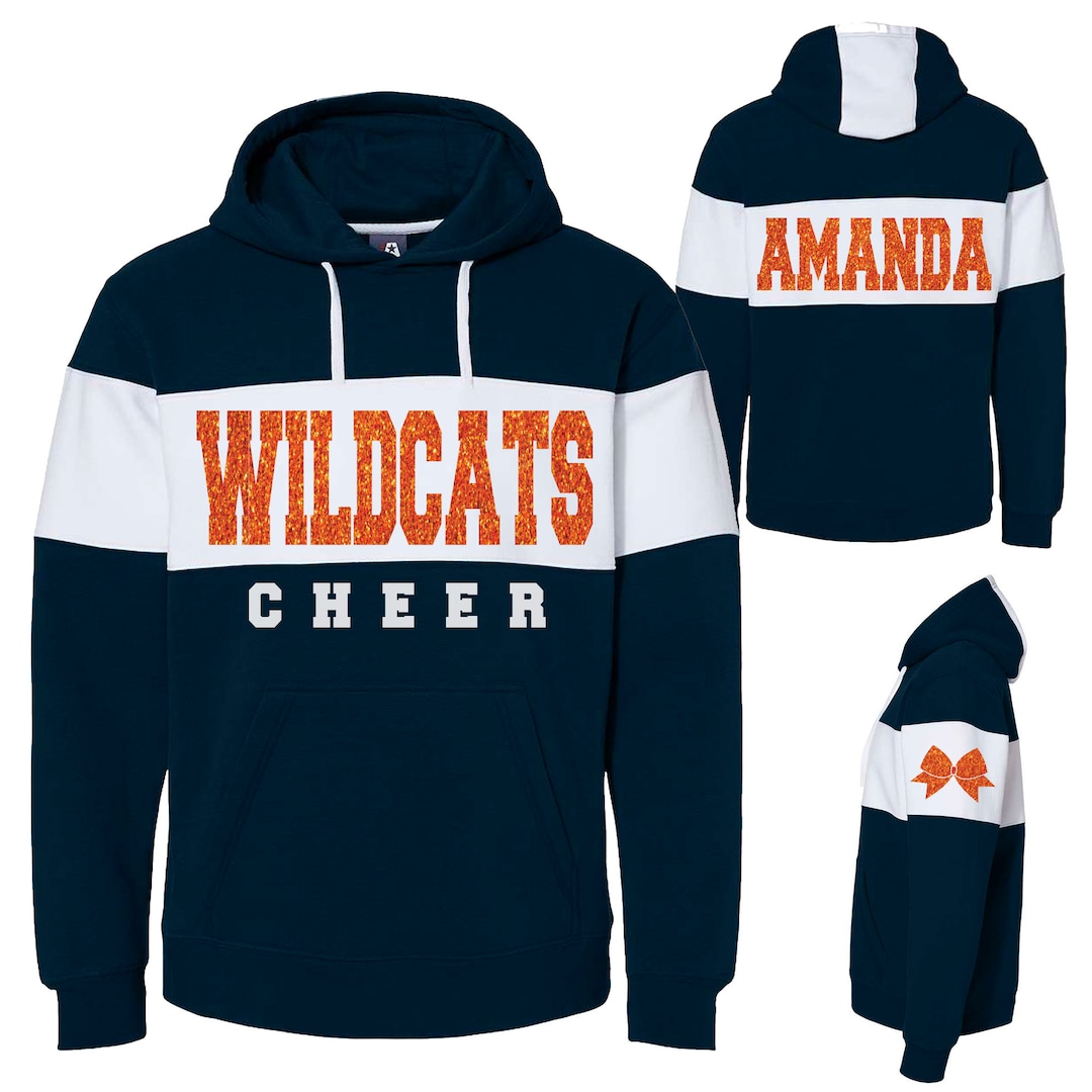 Custom Personalized Cheer Design J. America Varsity Fleece Colorblocked ...