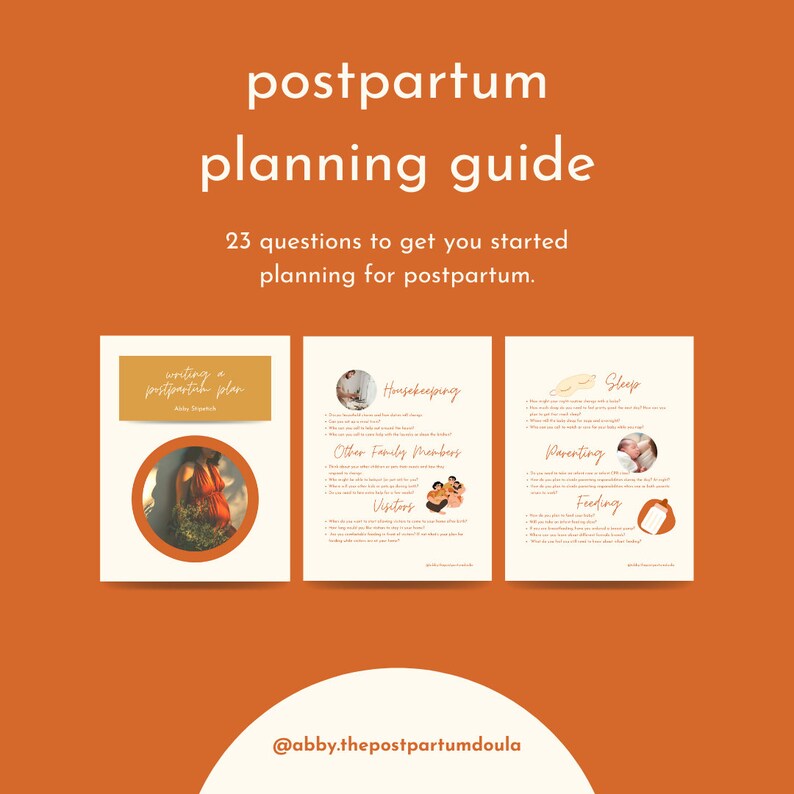 Postpartum Guide / Postpartum Plan / Postpartum Questions / Postpartum ...