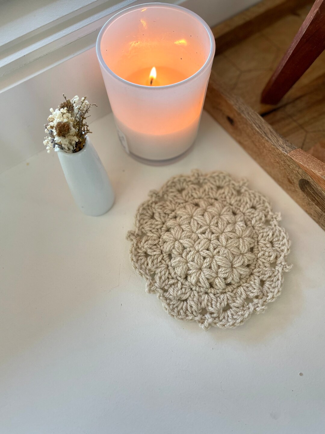 Jasmine Flower Oversized Coaster - Etsy