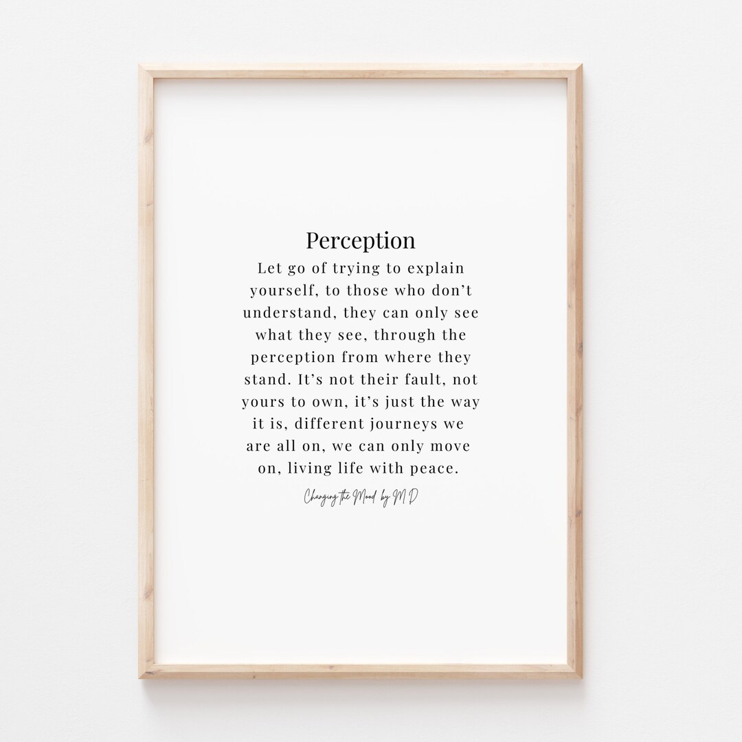 Perception - Original Poem Print (A4 and A3 Download) - Etsy