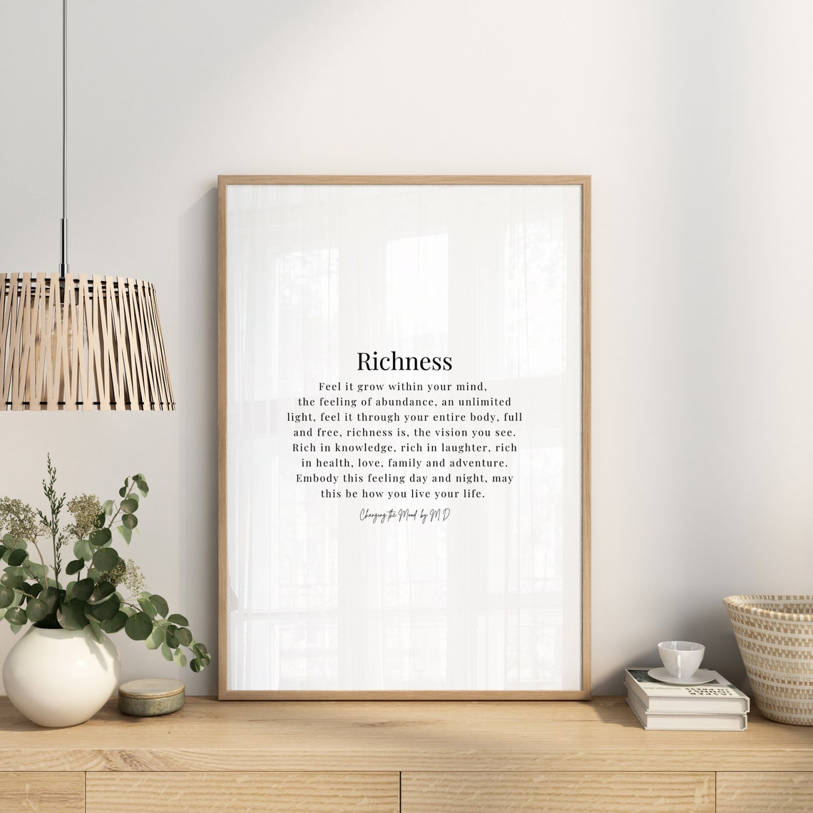 Richness Original Poem Print A4 and A3 Download - Etsy