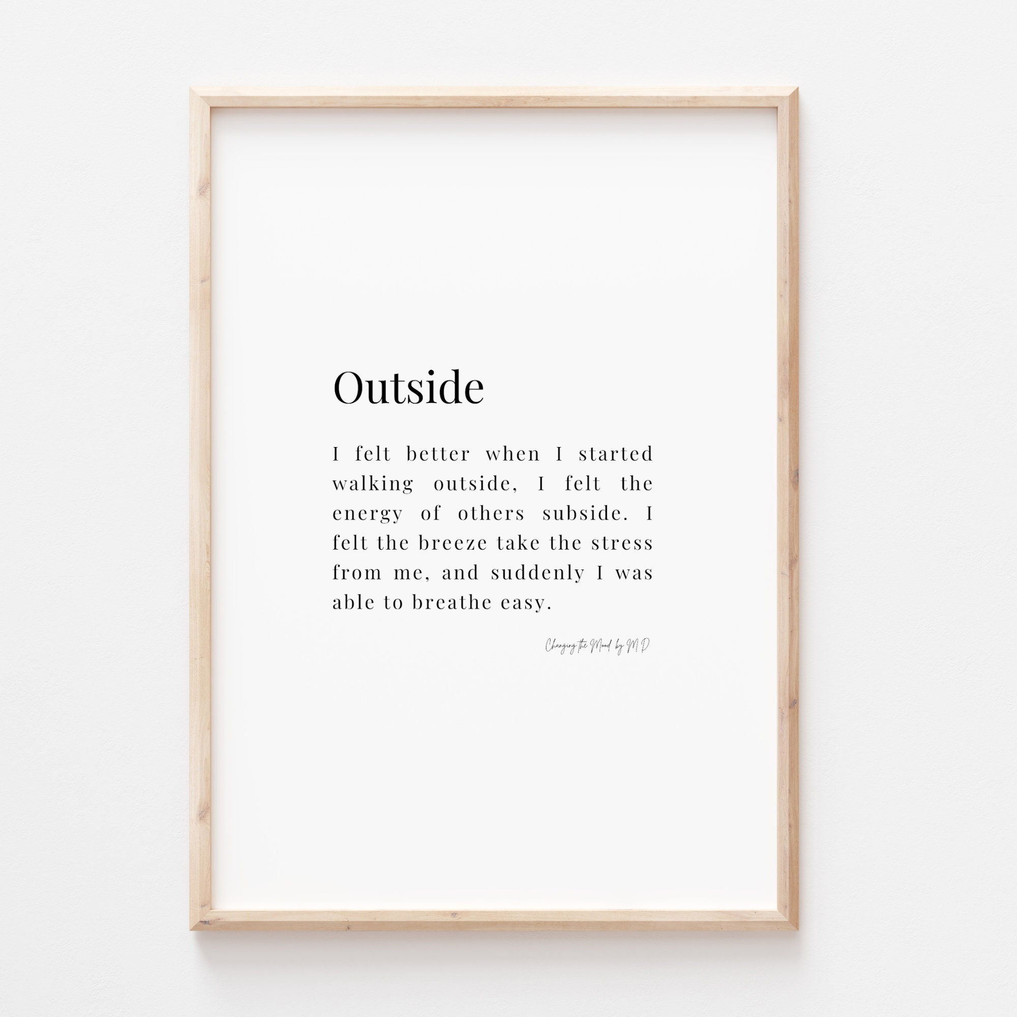 Outside Original Poem Print A4 and A3 Download | Etsy