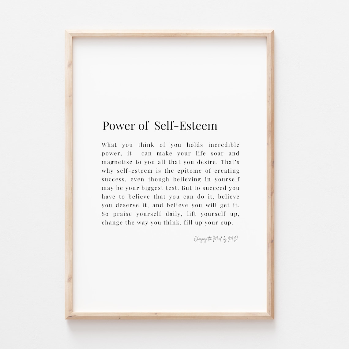 Power of Self-esteem Original Poem Print A4 and A3 | Etsy