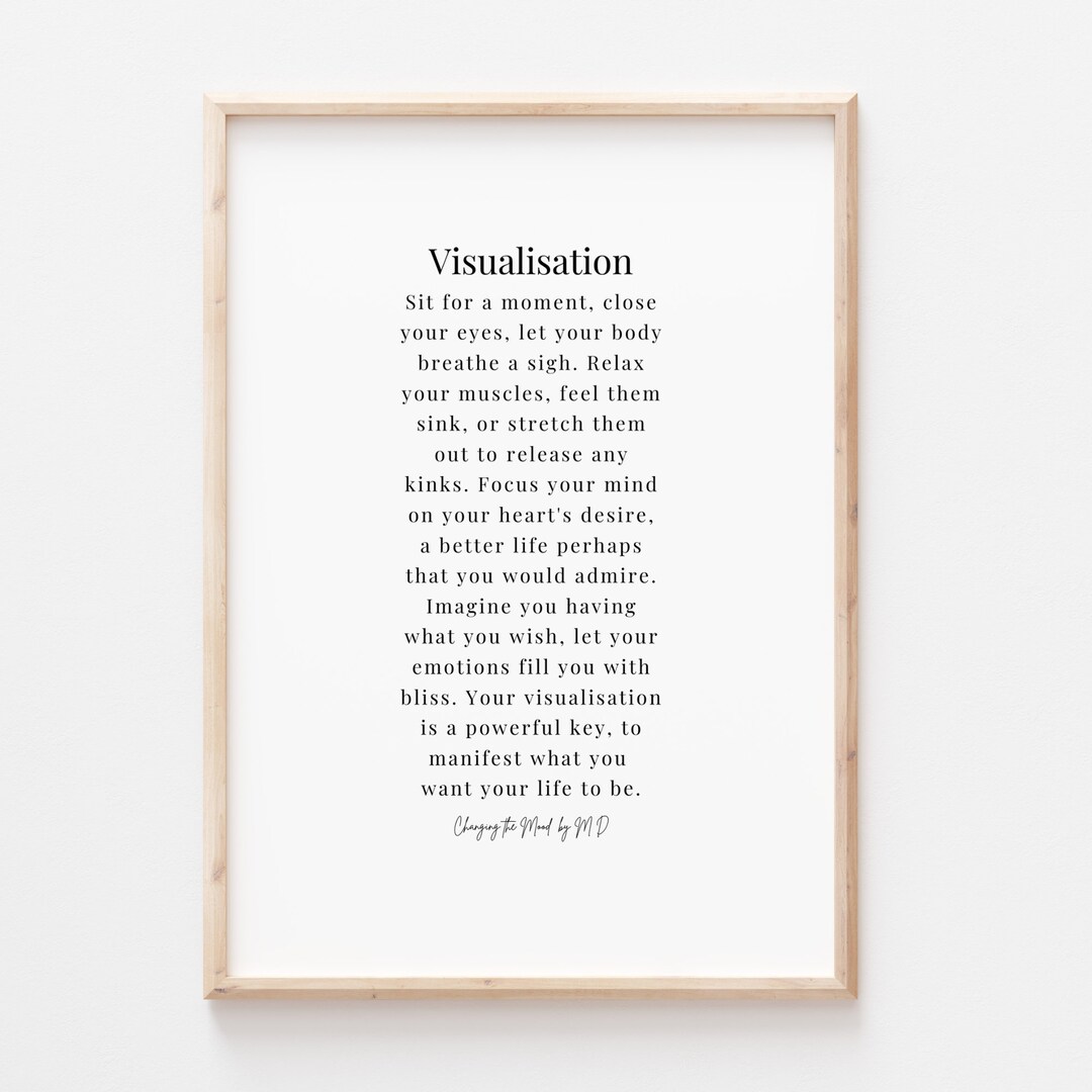 Visualisation Original Poem Print A4 and A3 Download - Etsy