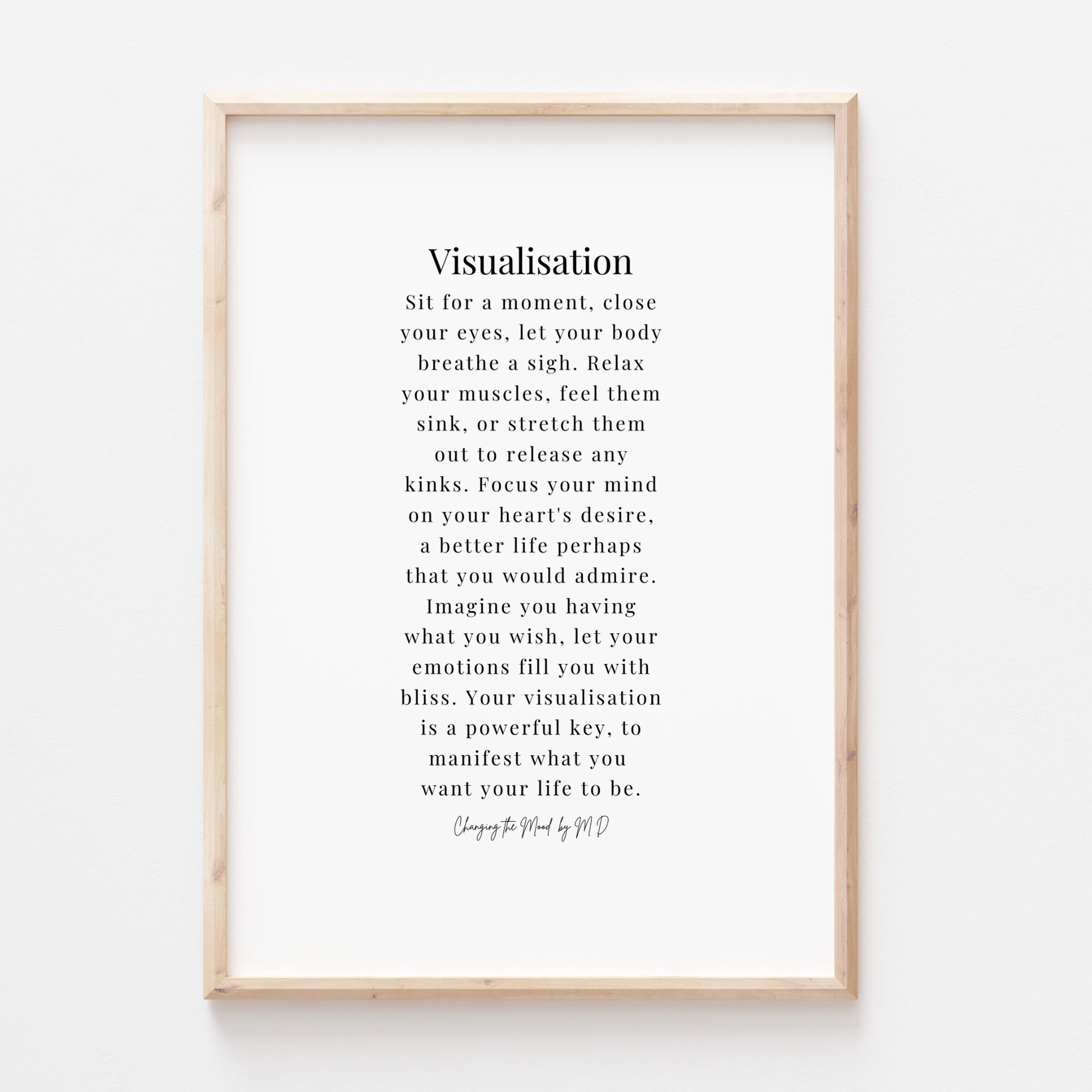 Visualisation - Original Poem Print (A4 and A3 Download) - Etsy