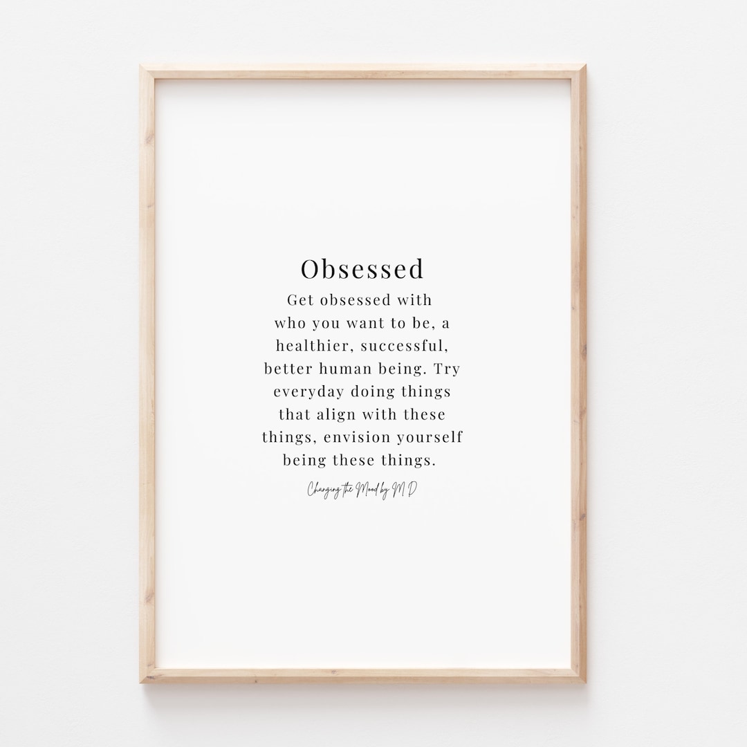 Obsessed - Original Poem Print - A4 and A3 Download - Etsy