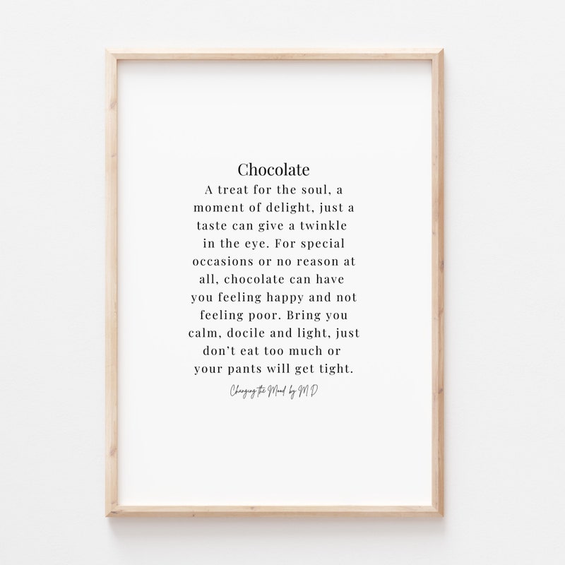 Chocolate Poem - Etsy UK