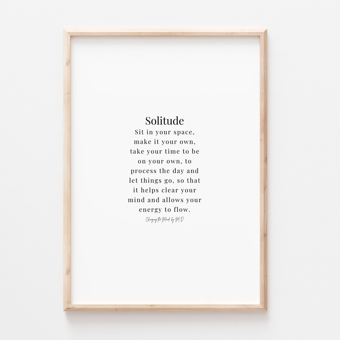 Solitude - Original Poem Print (A4 and A3 Download) - Etsy