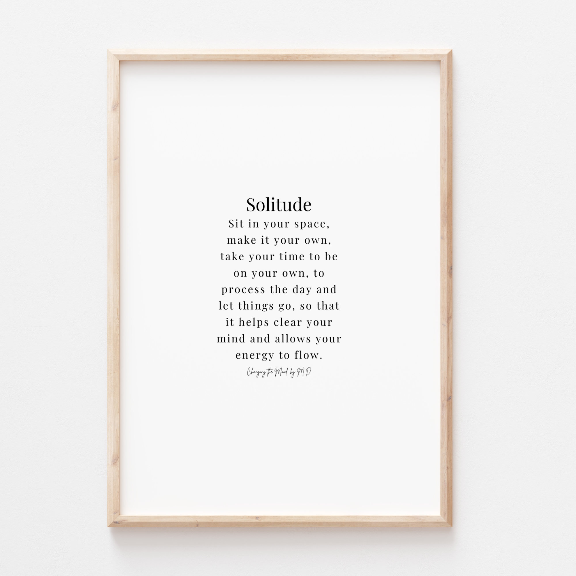 Solitude - Original Poem Print (A4 and A3 Download) - Etsy