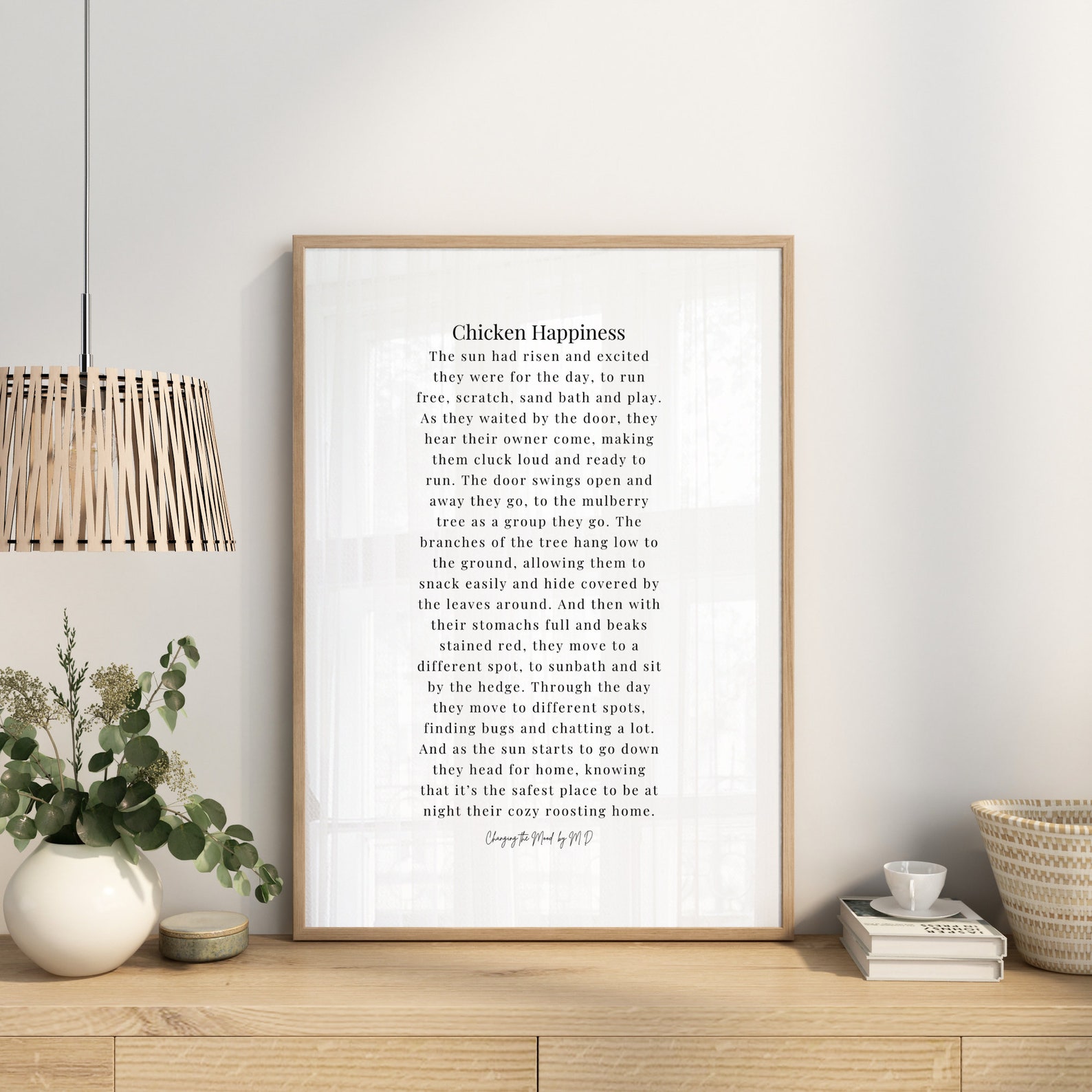 Chicken Happiness - Original Poem Print (A4 and A3 Download) - Etsy