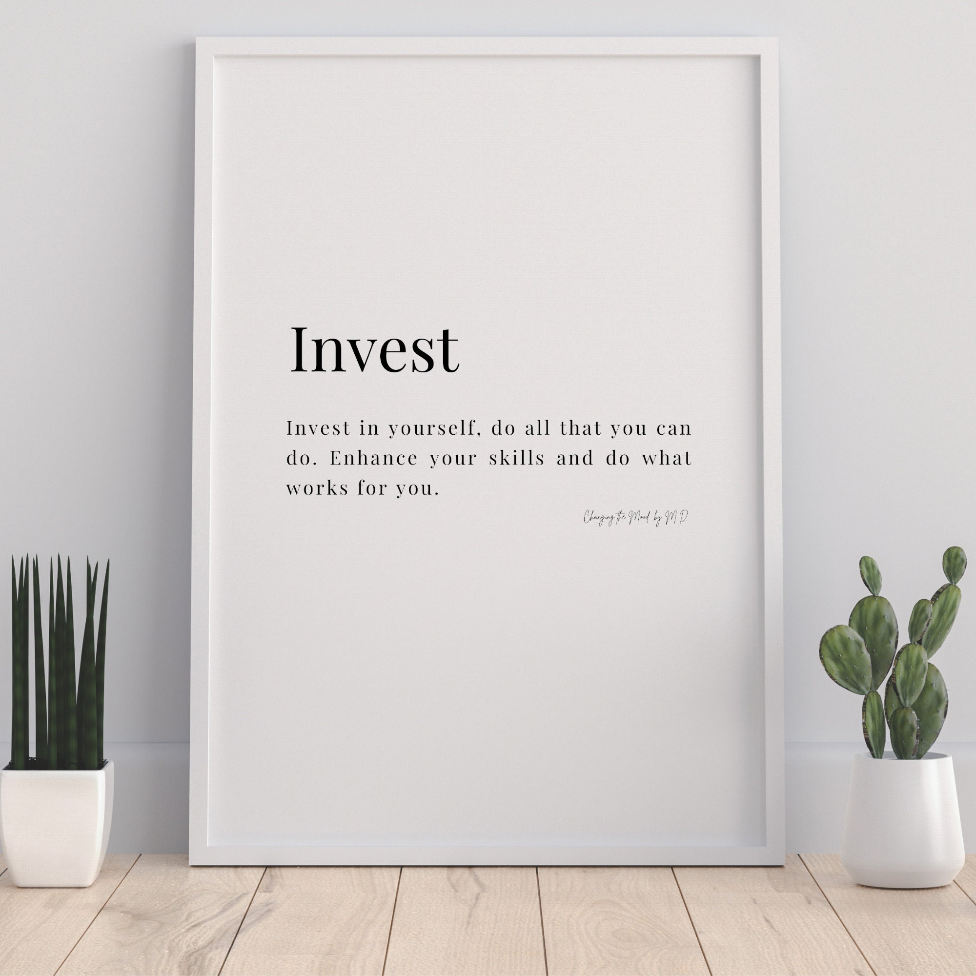Invest Original Poem Print A4 and A3 Download | Etsy