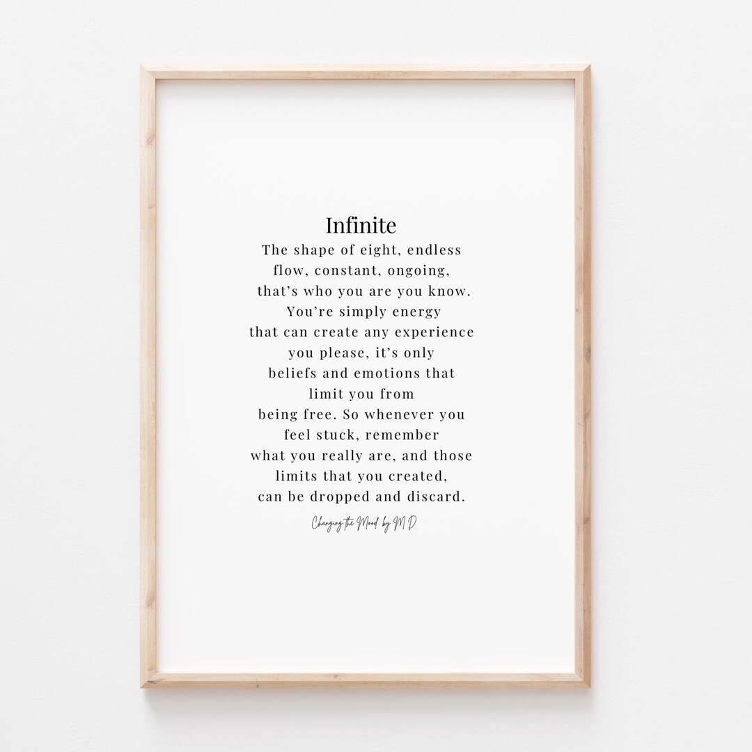 Infinite - Original Poem Print (A4 and A3 Download) - Etsy