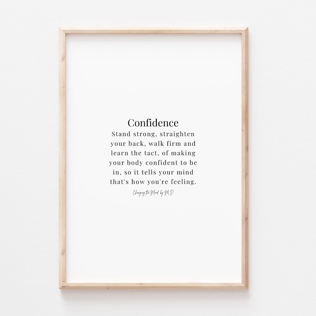 Confidence - Original Poem Print (A4 and A3 Download) - Etsy