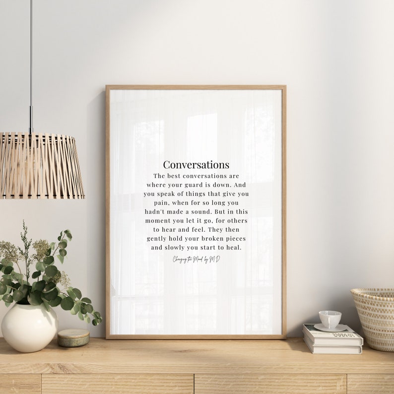 Conversations - Original Poem Print (A4 and A3 Download) - Etsy