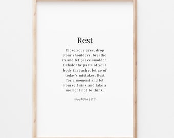 Note to Self Original Poem Print A4 and A3 Download - Etsy