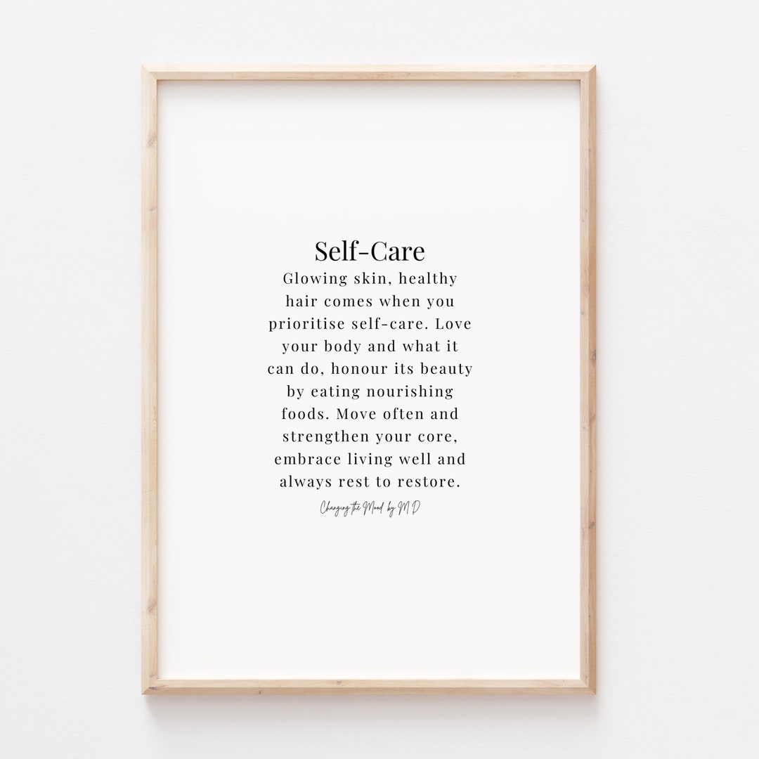 Self-care - Original Poem Print (A4 and A3 Download) - Etsy