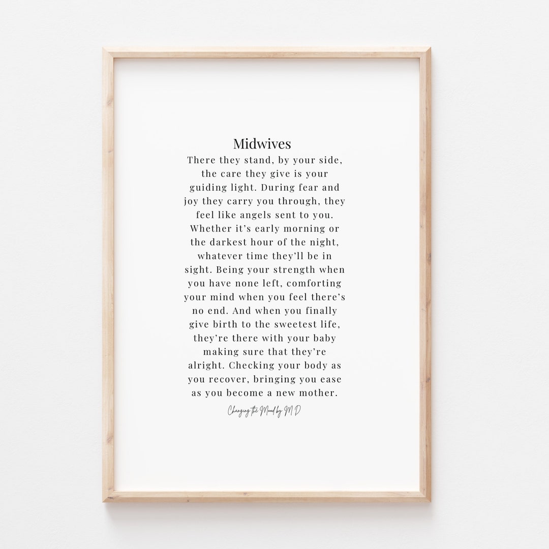 Midwives Original Poem Print A4 and A3 Download - Etsy