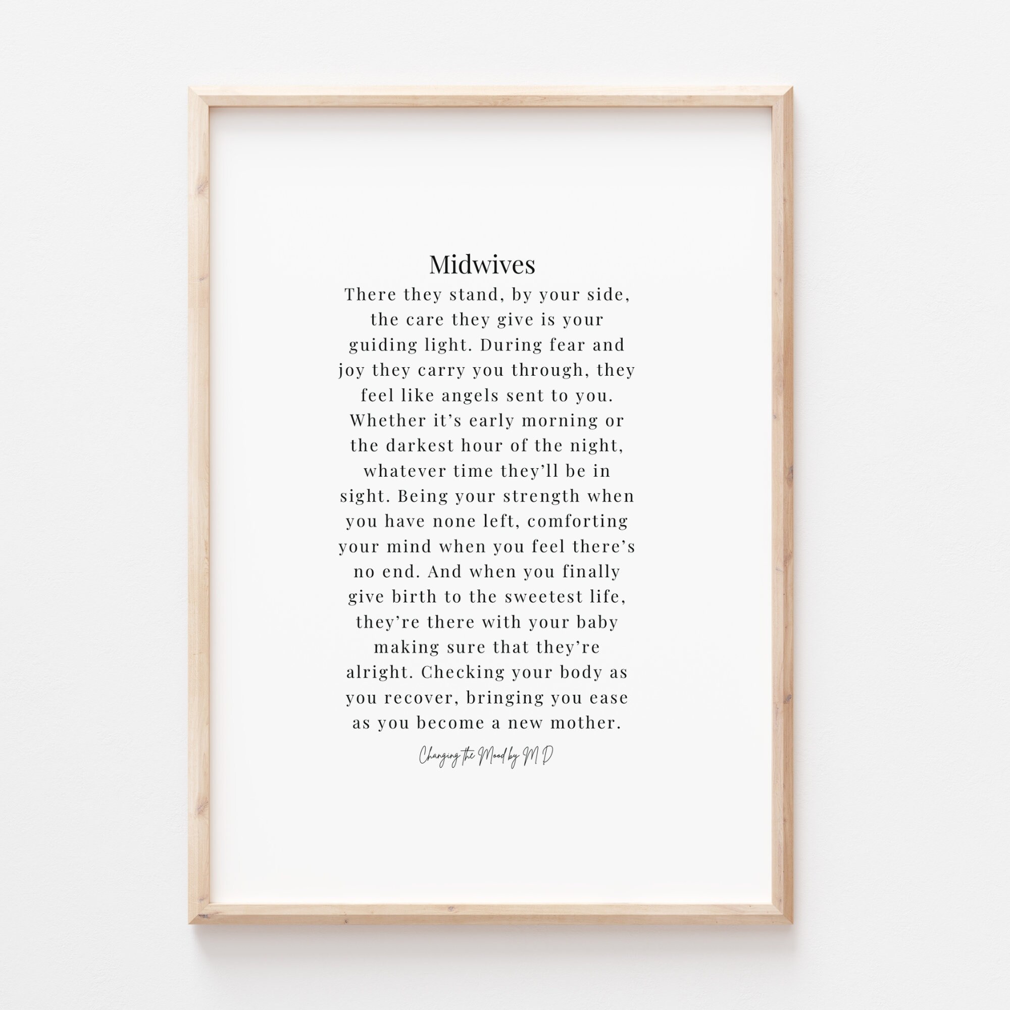 Midwives Original Poem Print A4 and A3 Download - Etsy
