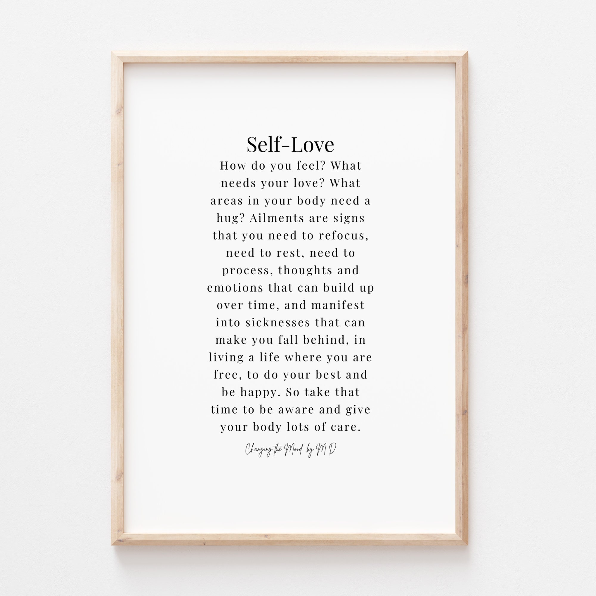 Self-love - Original Poem Print (A4 and A3 Download) - Etsy