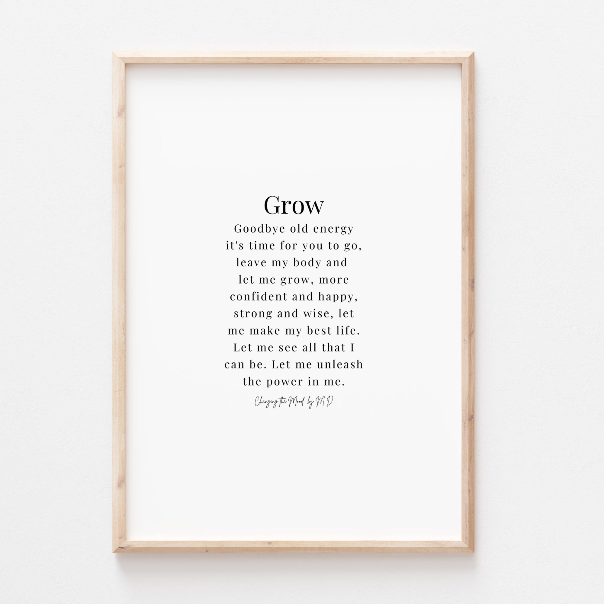 Grow - Original Poem Print (A4 and A3 Download) - Etsy