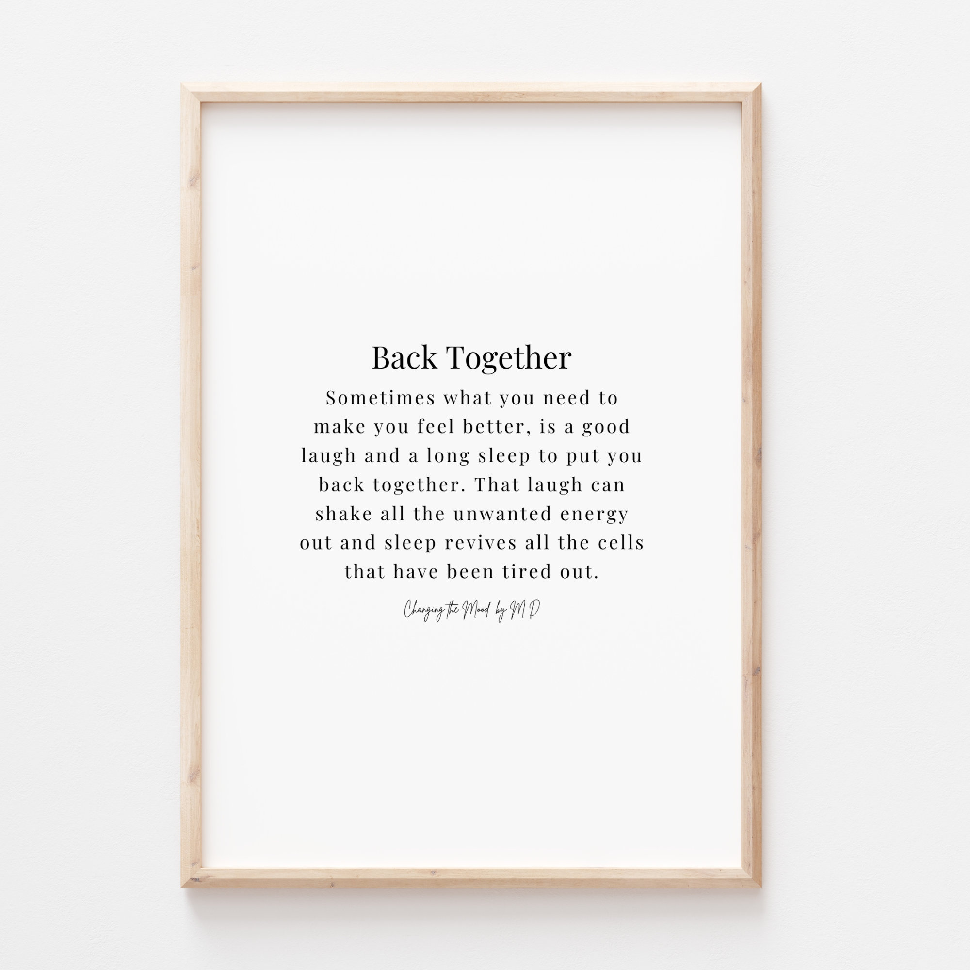 Back Together Original Poem Print A4 and A3 Download - Etsy