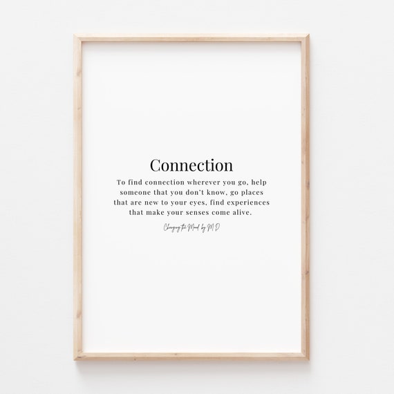 Connection Original Poem Print A4 and A3 Download - Etsy