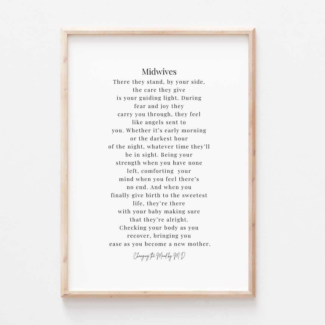 Midwives - Original Poem Print (A4 and A3 Download) - Etsy