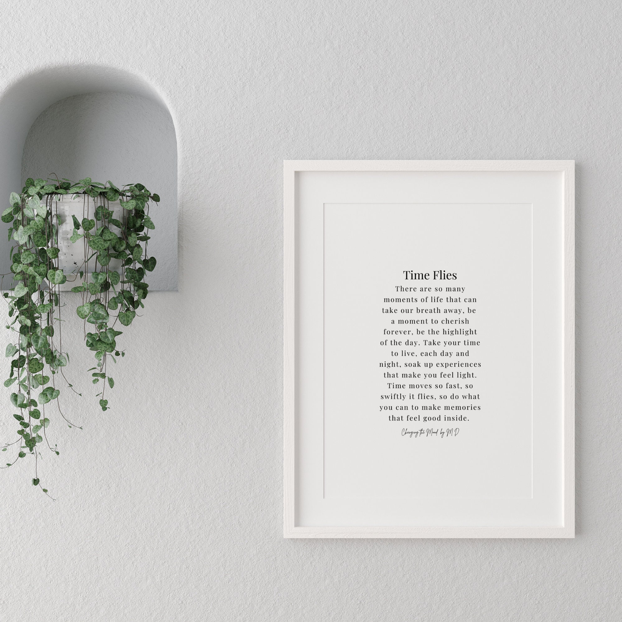 Time Flies - Original Poem Print - A4 and A3 Download - Etsy