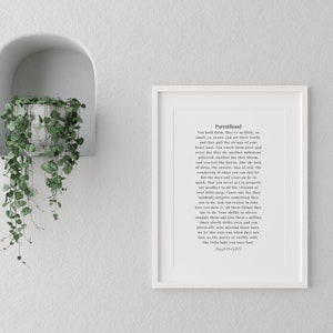Parenthood - Original Poem Print (A4 and A3 Download) - Etsy