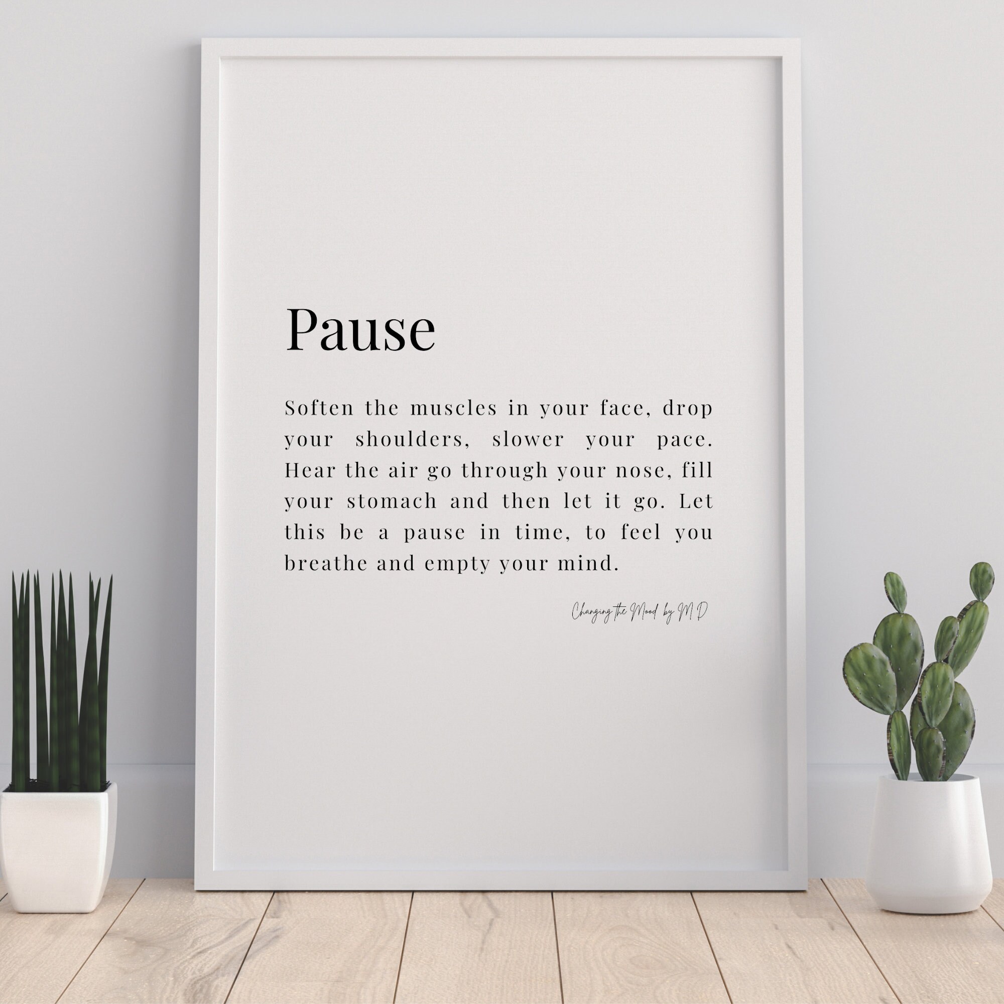 Pause Original Poem Print A4 and A3 Download - Etsy Australia