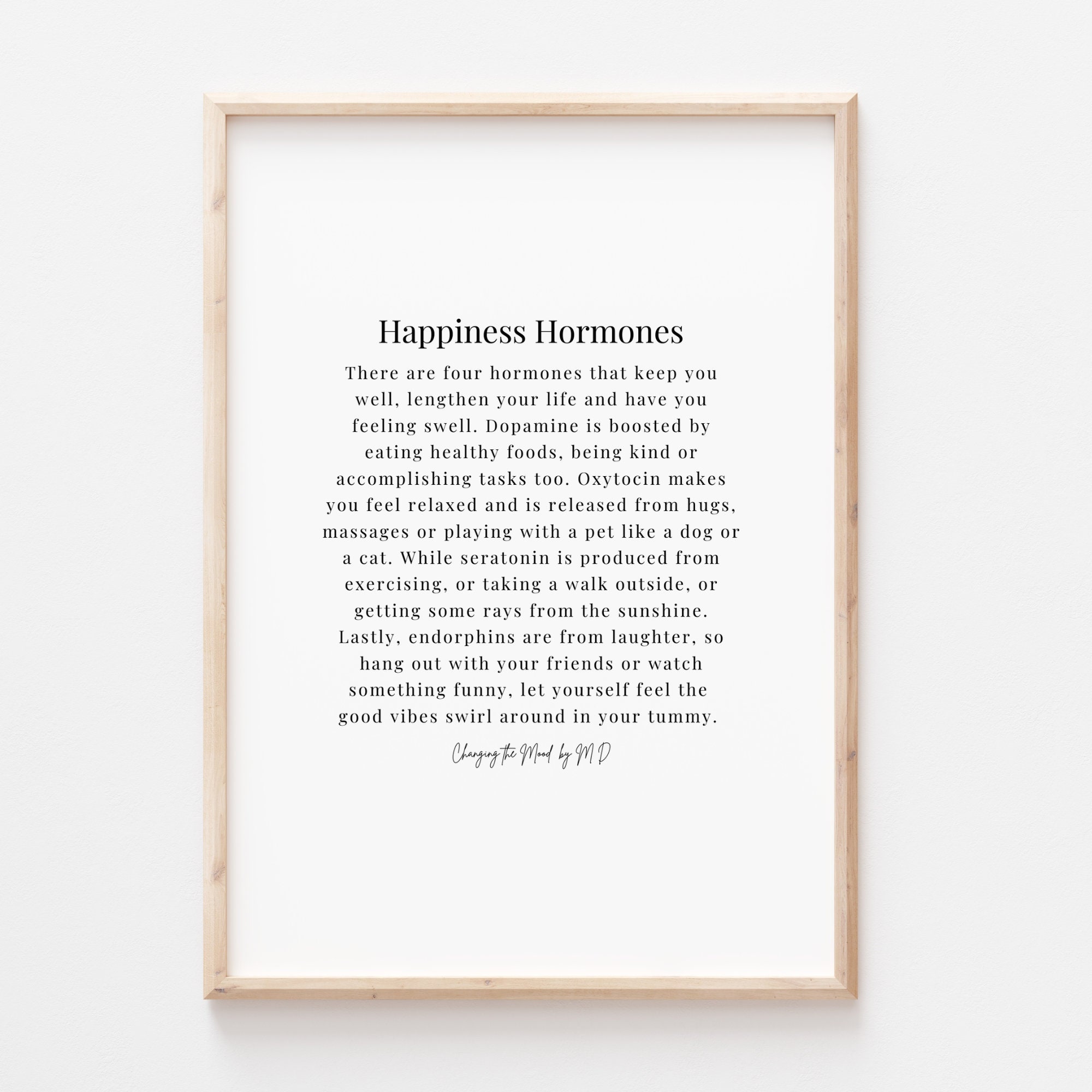 Happiness Hormones Original Poem Print A4 and A3 Download - Etsy
