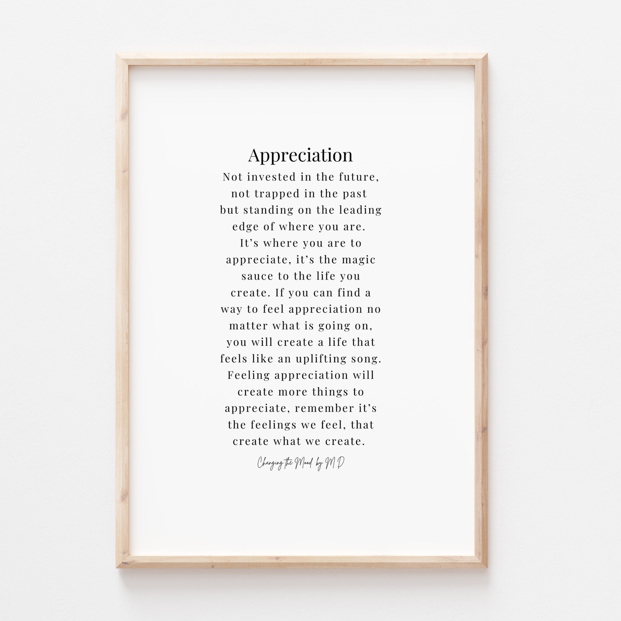 Appreciation - Original Poem Print (A4 and A3 Download) - Etsy